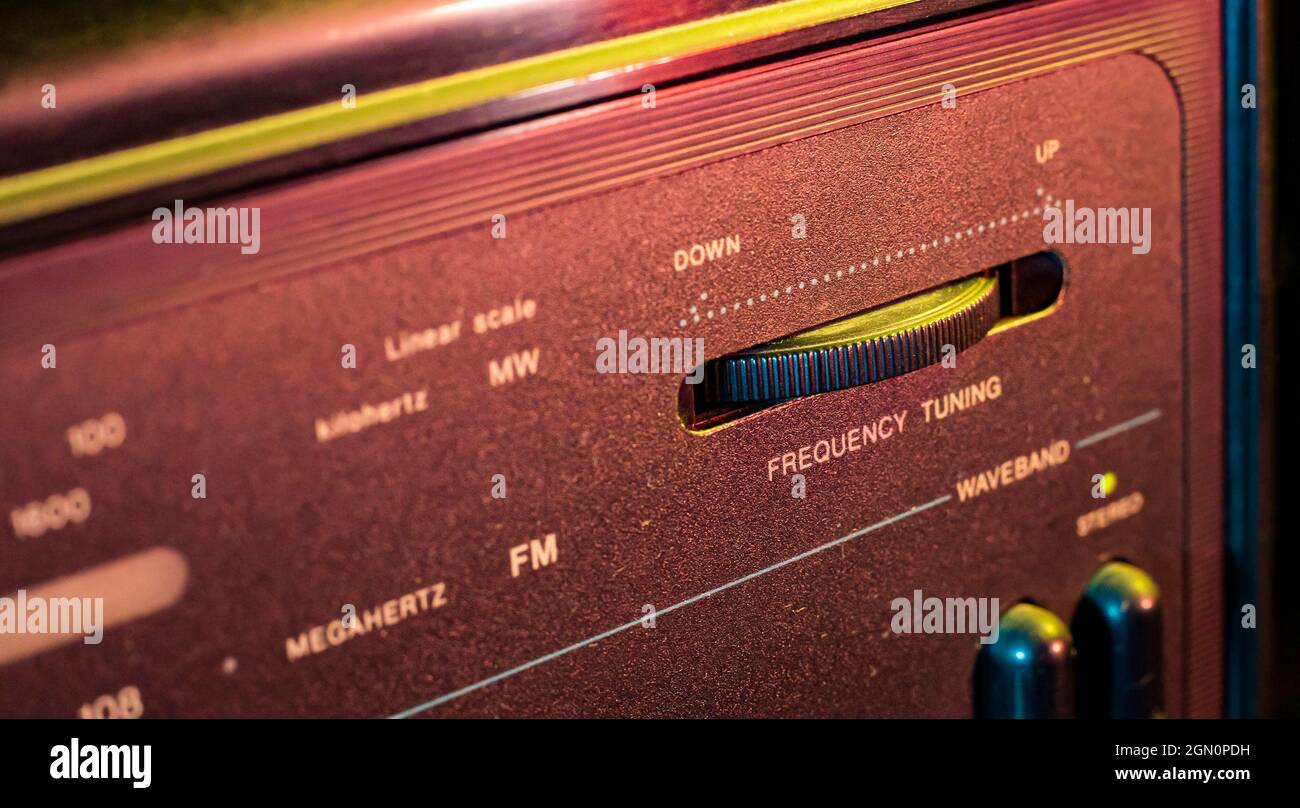 Radio frequency tuning controller macro detail in an old equipment ...
