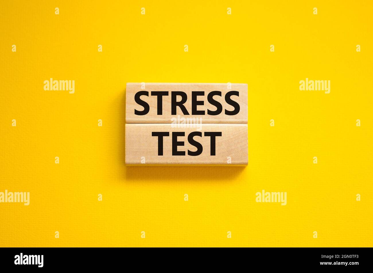 Stress test symbol. Concept words Stress test on wooden blocks on a ...