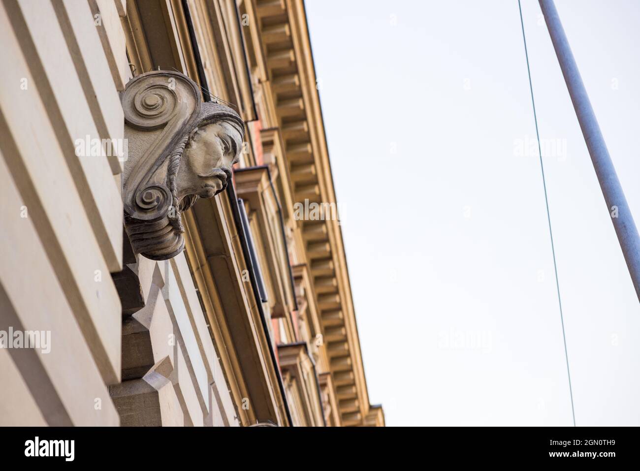 Low angle shot of the wall of a building with a statue, Constance ...