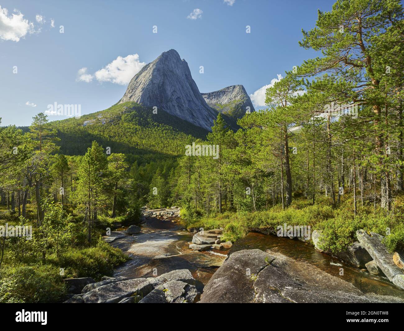 Stortinden, Eidtinden, Ballangen, Ofoten, Nordland, Norway Stock Photo ...