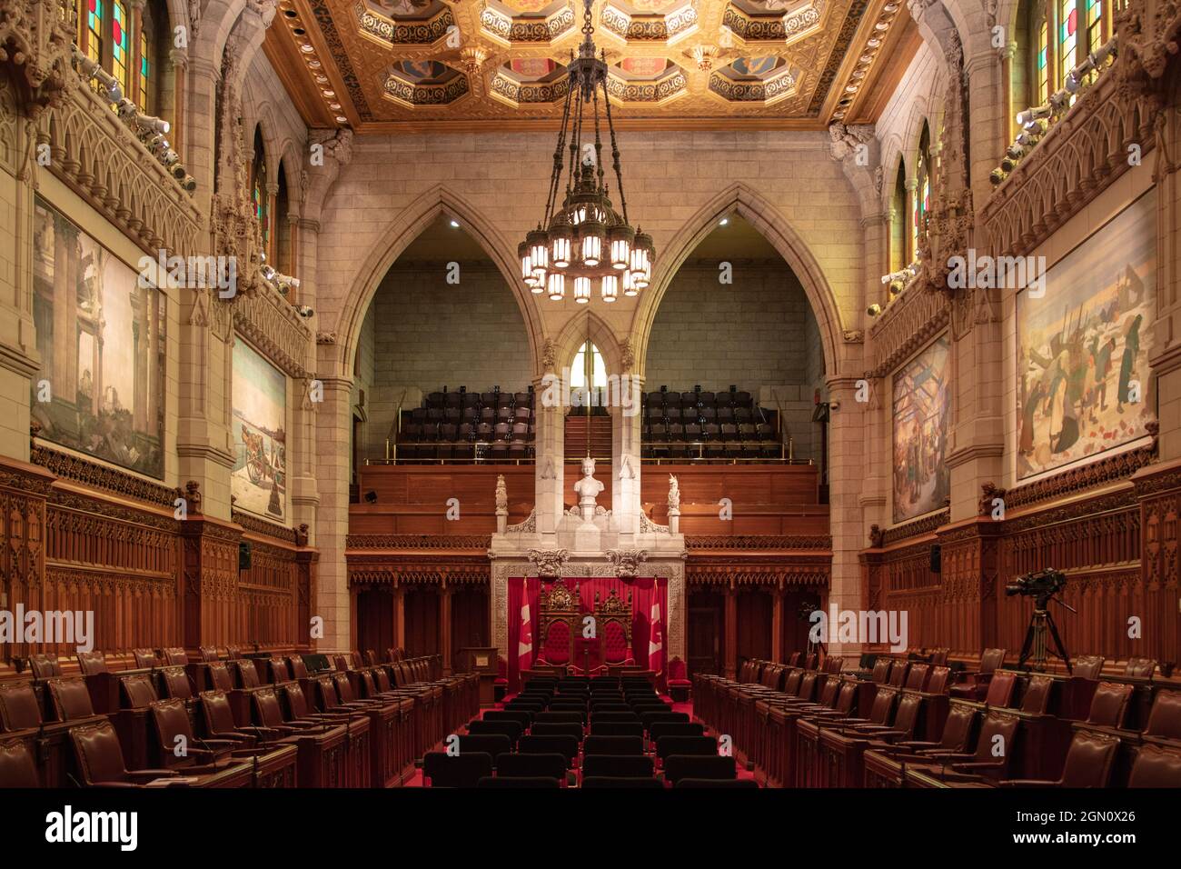 Interior view from Parliament House, Ottawa, Ontario, Canada, North ...