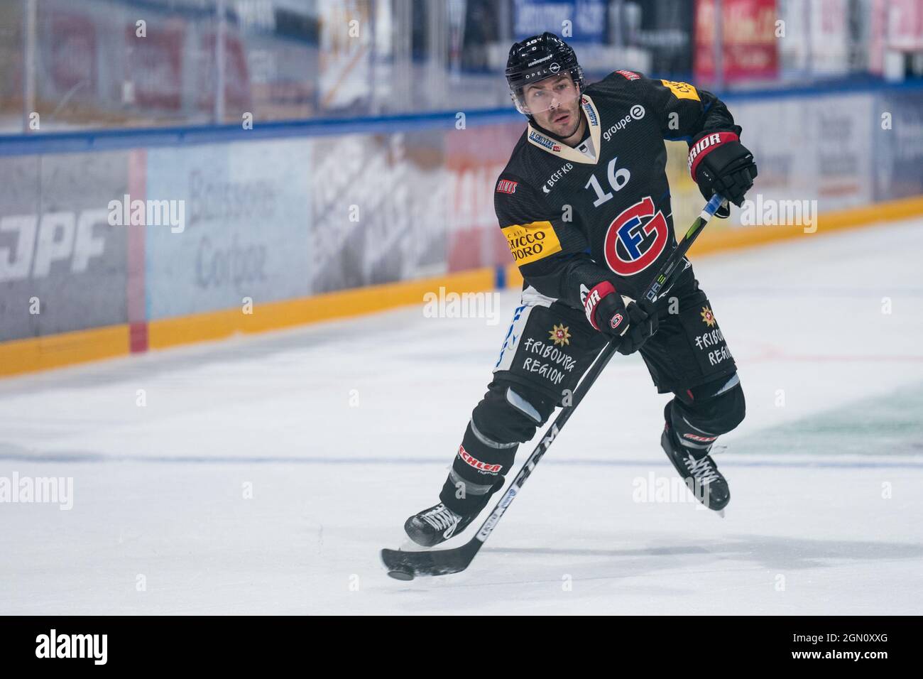21.09.2021, Friborg, BCF Arena, NL: Friborg-Gotteron - Lausanne HC, Am ...