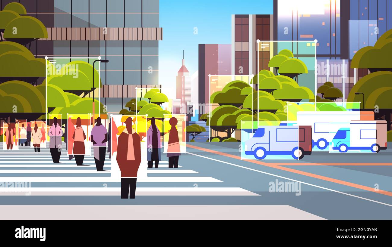 detection and identification of people and cars on city street roads ...