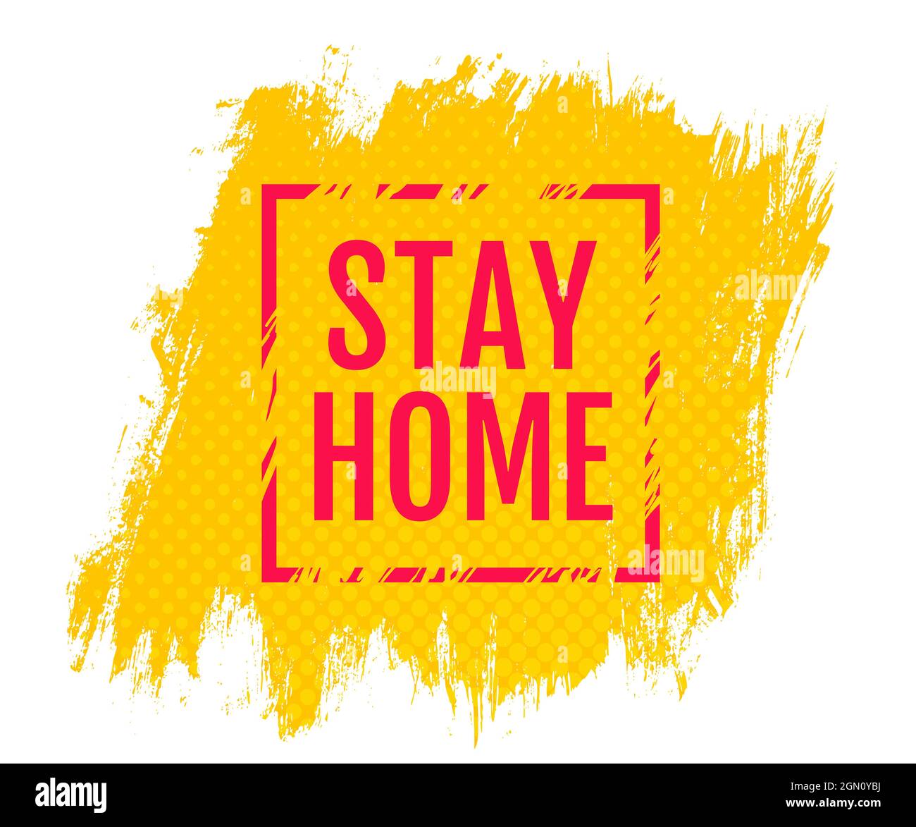 Vector poster with text stay home on grunge background. Vector ...