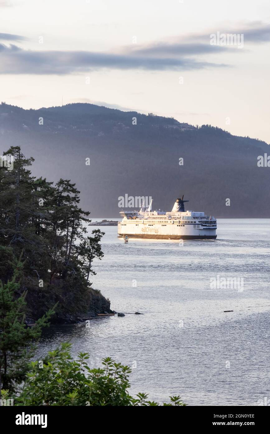 BC Ferries Boat Leaving the Terminal in Swartz Bay Stock Photo - Alamy