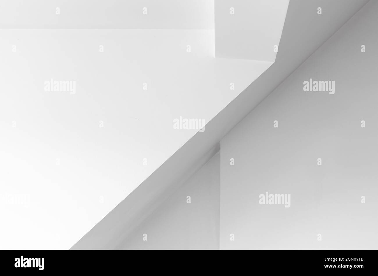 Abstract white minimal interior background, blank ceiling design ...