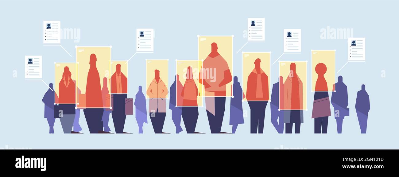 detection and identification of people facial recognition system AI ...