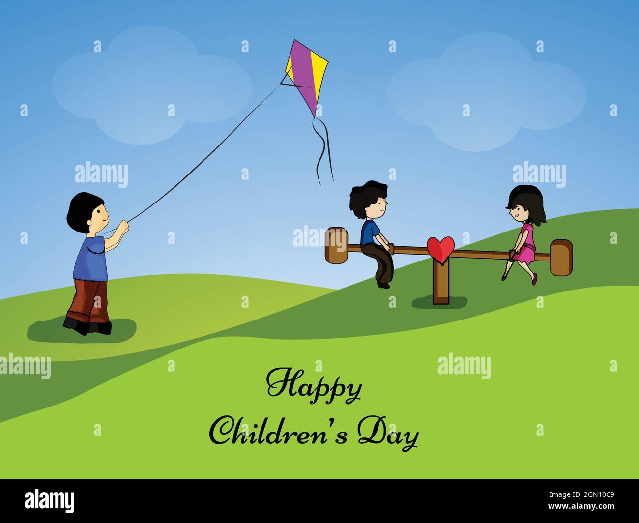 Happy childrens day vector vectors hi-res stock photography and images ...