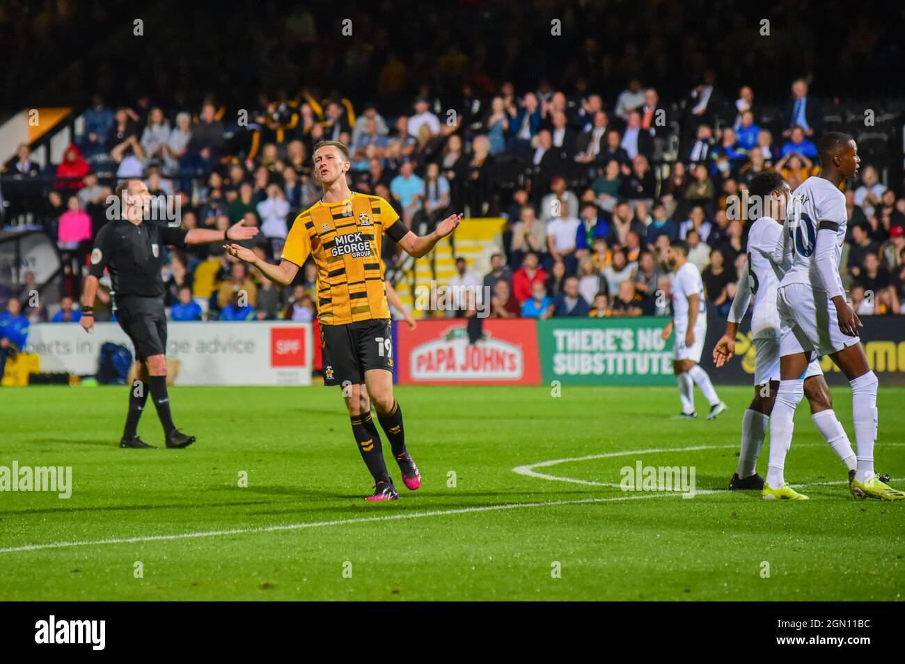 adam may (19 cambridge united) gestures during the Papa Johns League ...
