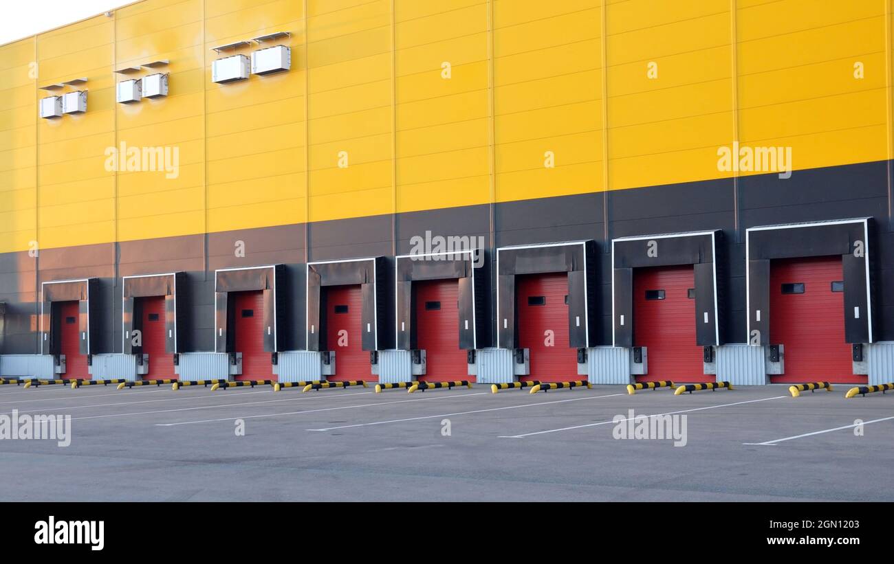 Loading area with roller shutter gates of a large distribution ...
