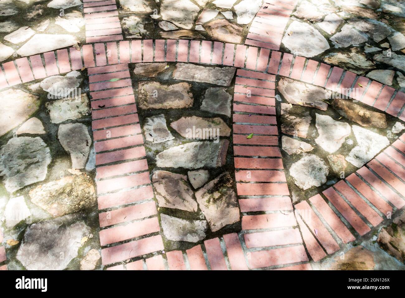 Detail of a path in El Gallineral park in San Gil, Colombia Stock Photo ...
