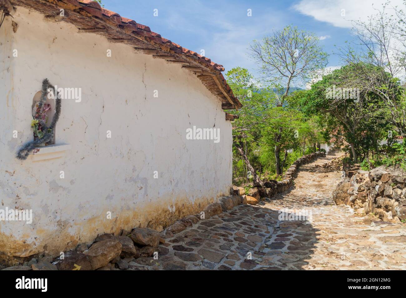 Old colonial buildings in Guane village, Colombia Stock Photo - Alamy