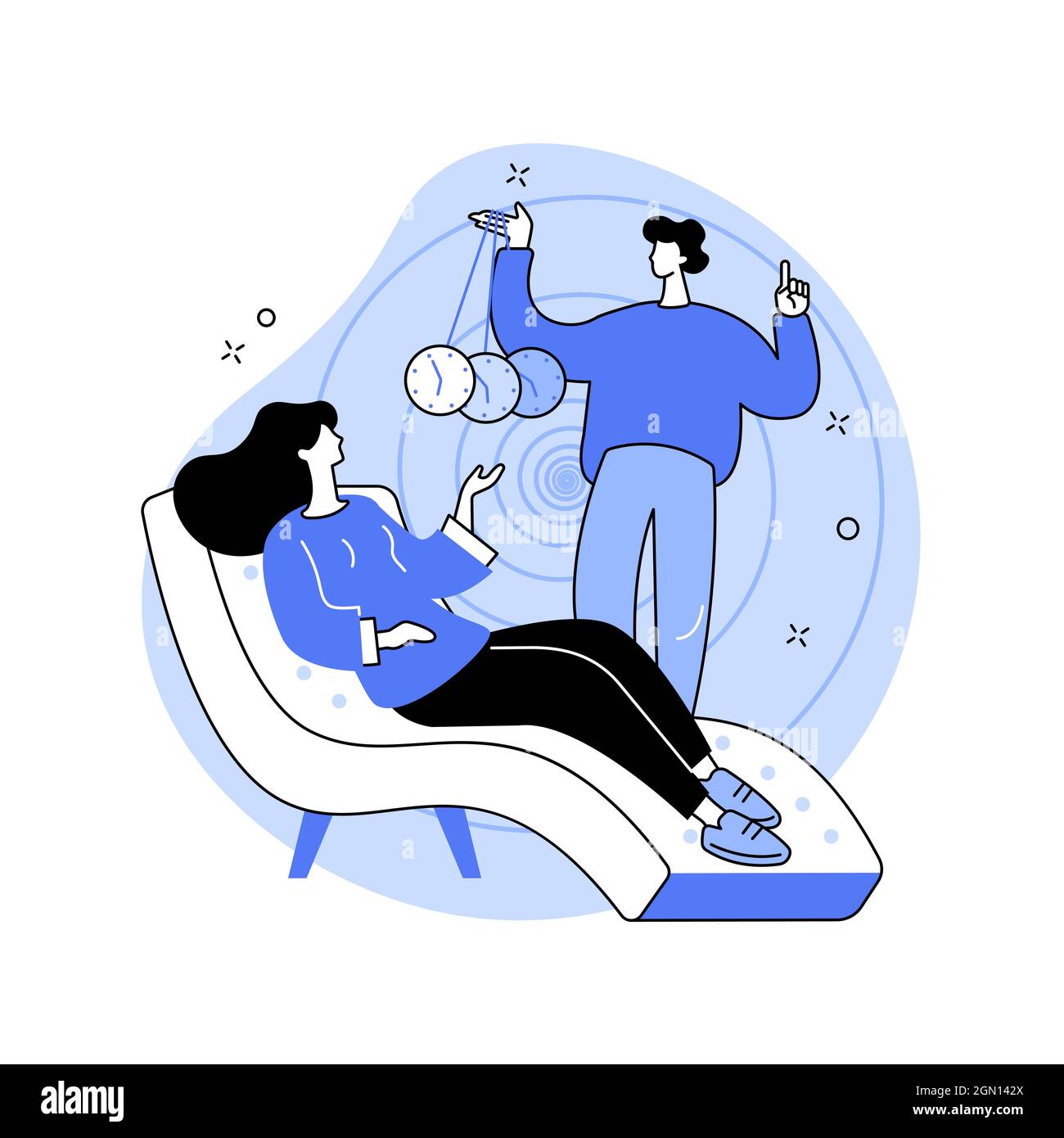 Hypnosis practice abstract concept vector illustration Stock Vector ...