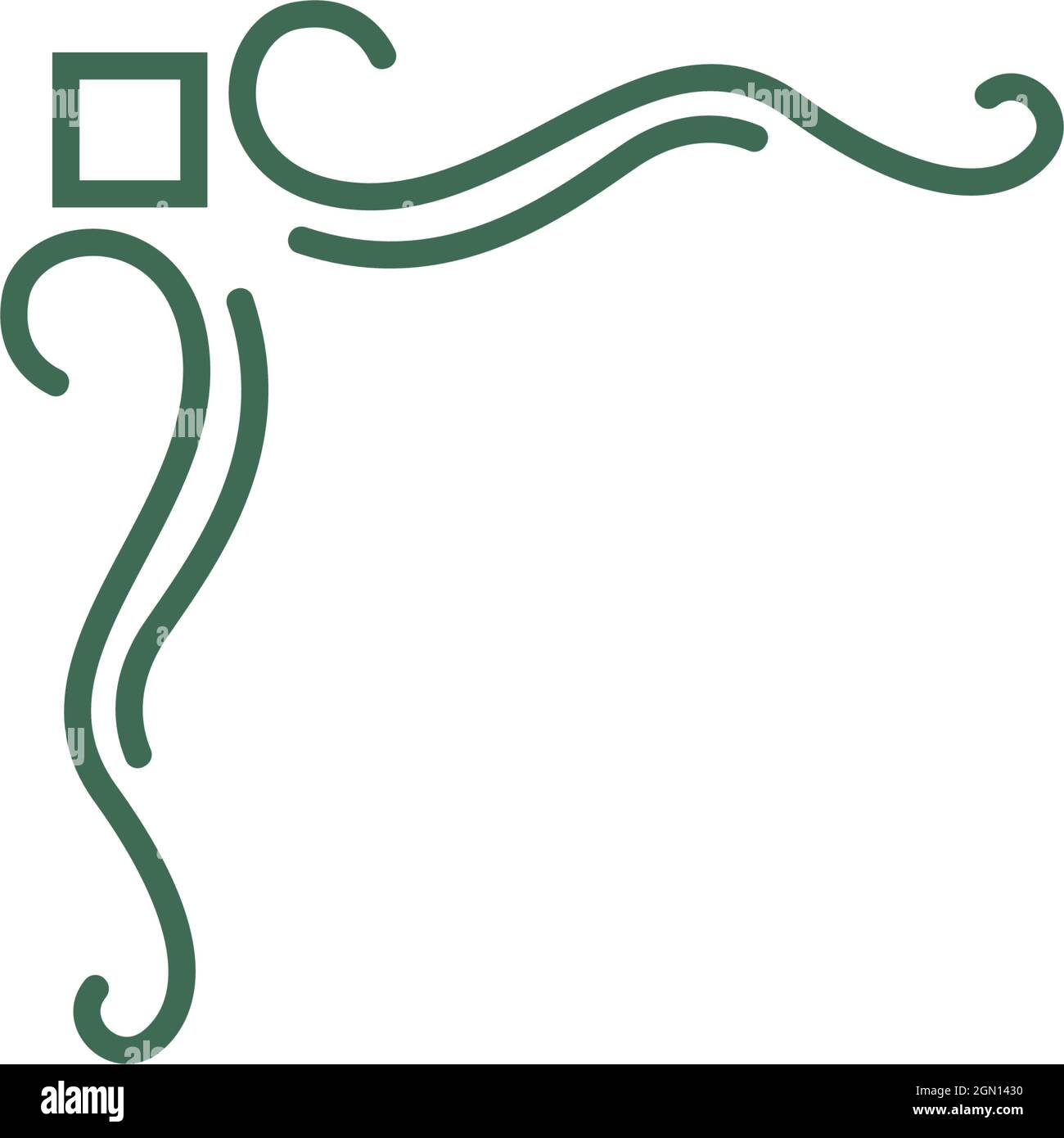 Simple Swirl Corner Borders