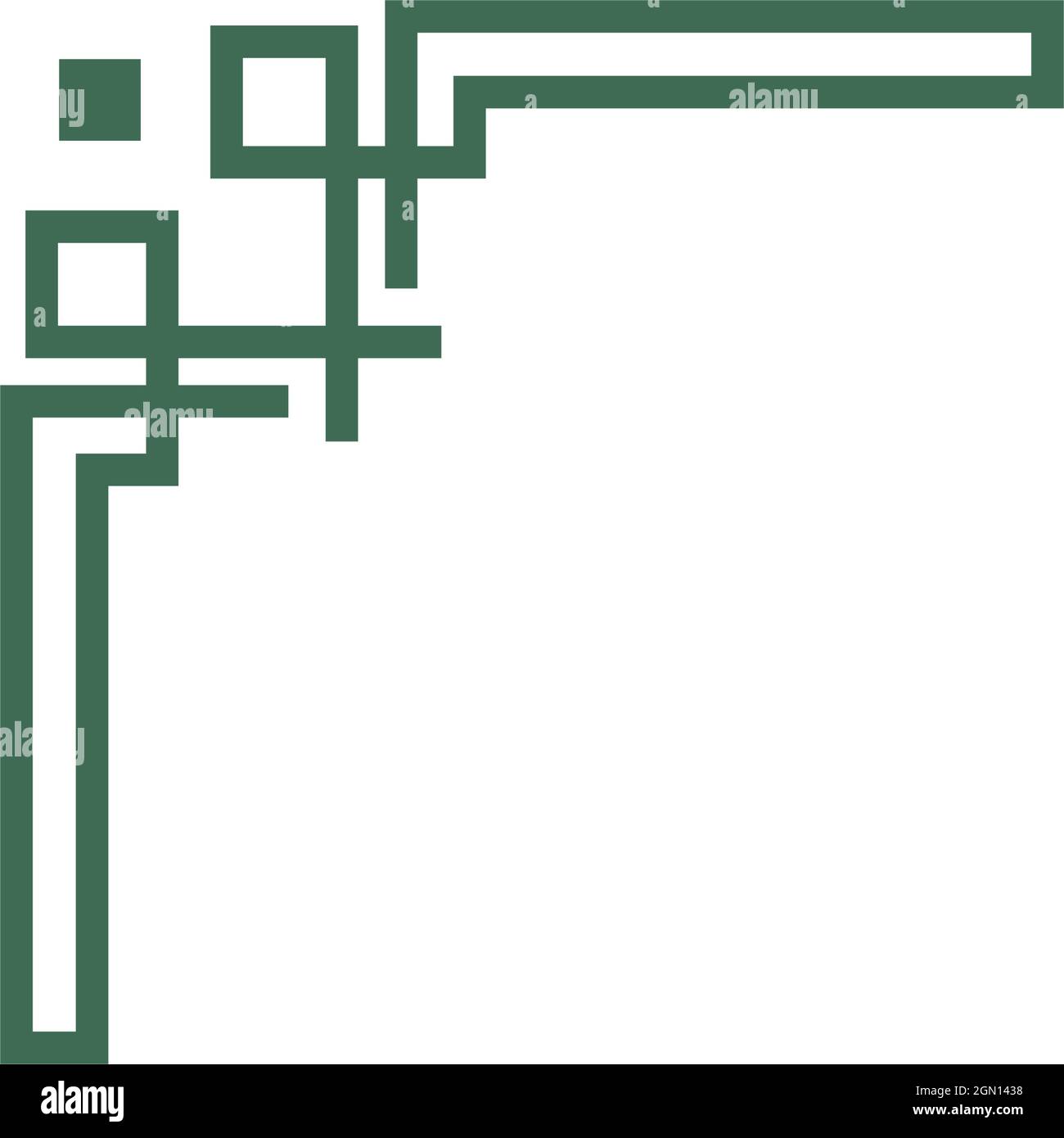 Corner border, ornament icon design template vector Stock Vector Image ...