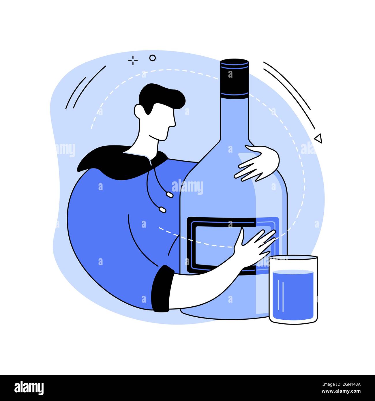 Alcoholism abstract concept vector illustration Stock Vector Image ...