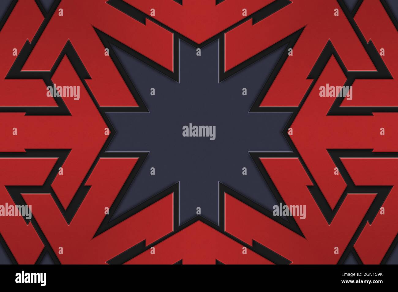 Geometric pattern of red color, Scandinavian Celtic style. Illustration ...