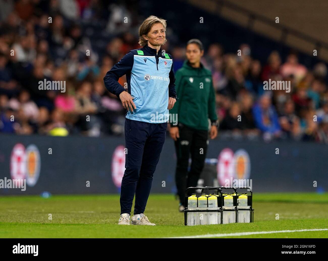 Faroe Islands’ manager Lene Terp during the FIFA Women's World Cup 2023 qualifying match at ...