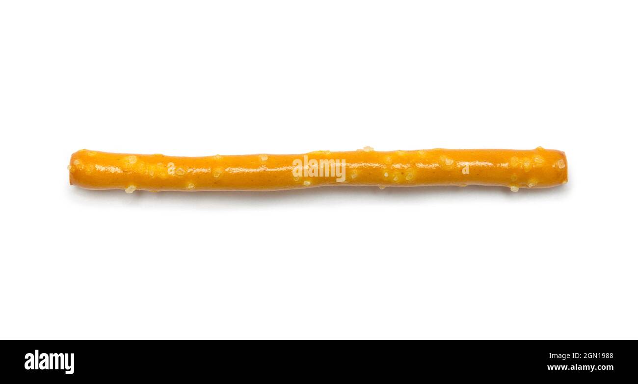 Single Pretzel Stick Cut Out on White Stock Photo - Alamy