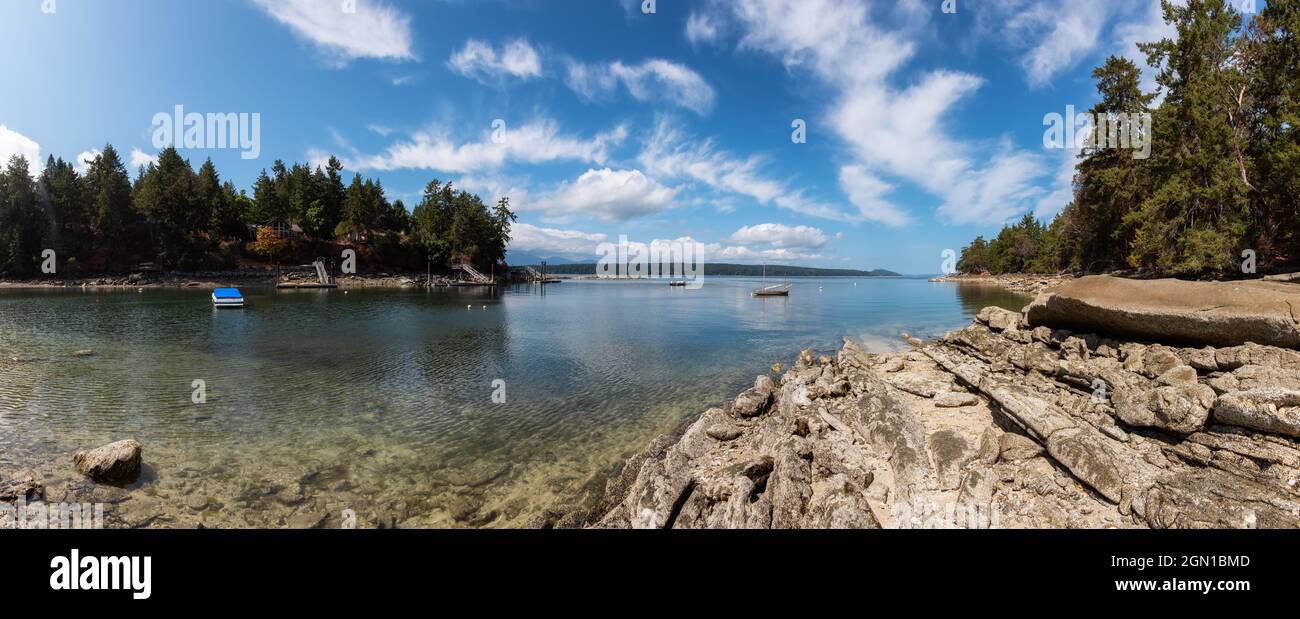 Rocky Shore with Canadian Nature Landscape on the Pacific Ocean West ...