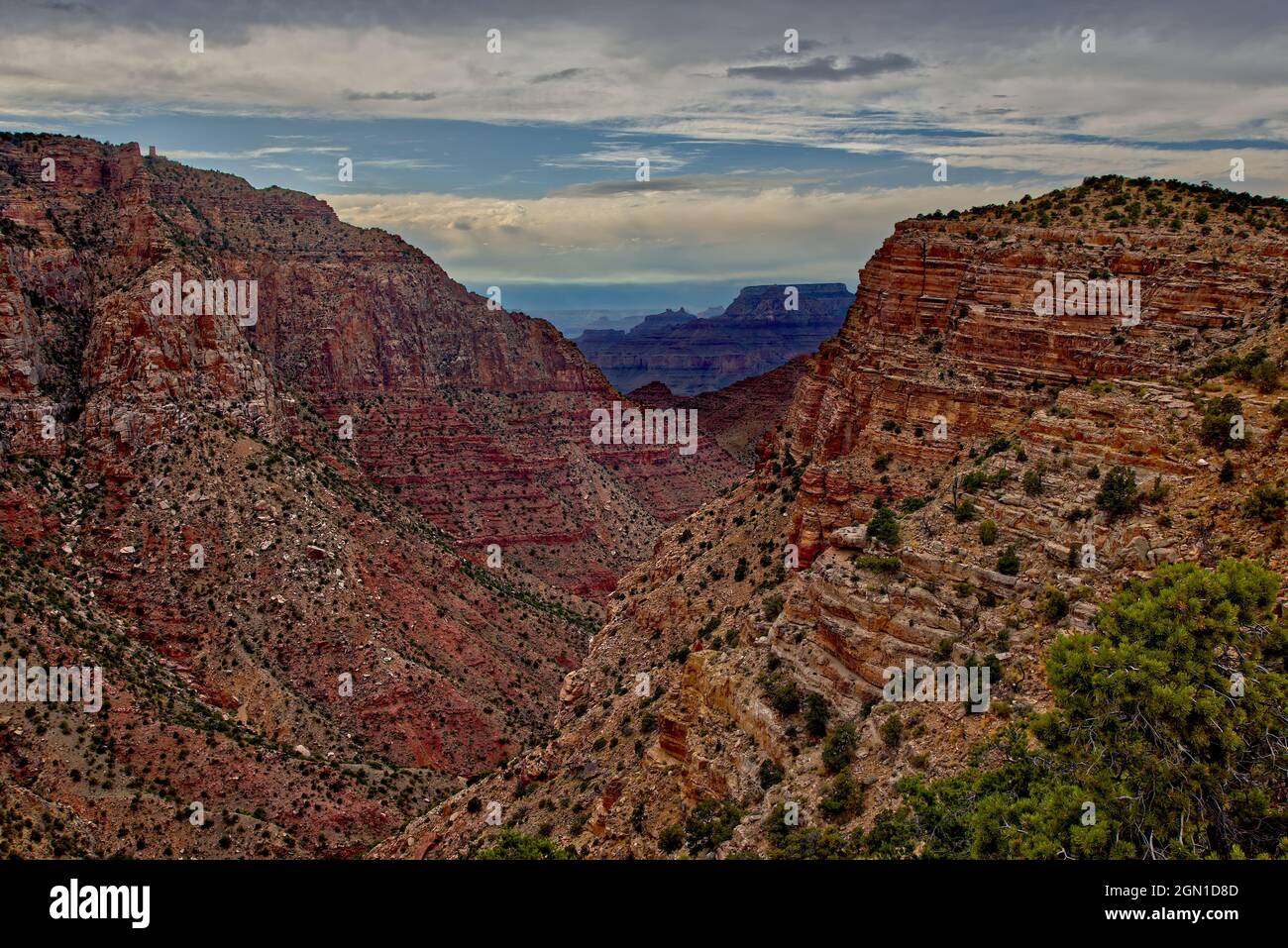 Grand Canyon view from the south end of Palisades of the Desert ...