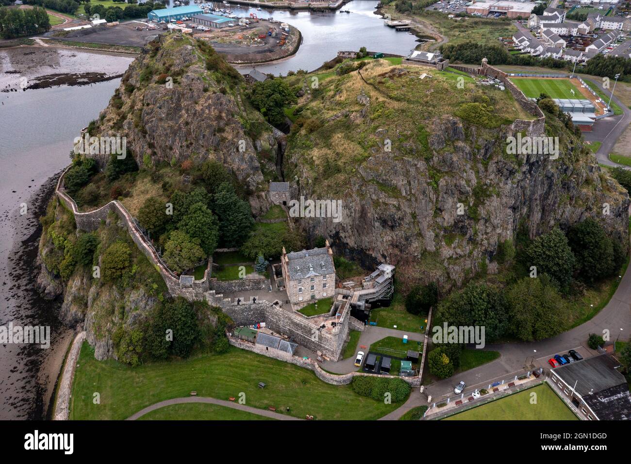 Dumbarton Castle, Dumbarton Rock, Dumbarton, Scotland, UK. 21 September ...