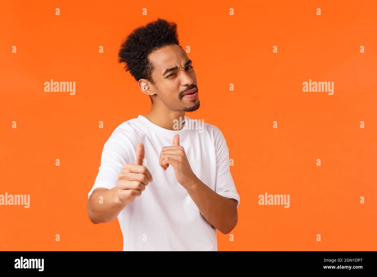 My man awesome. Cheeky and cool african-american hipster guy feeling ...