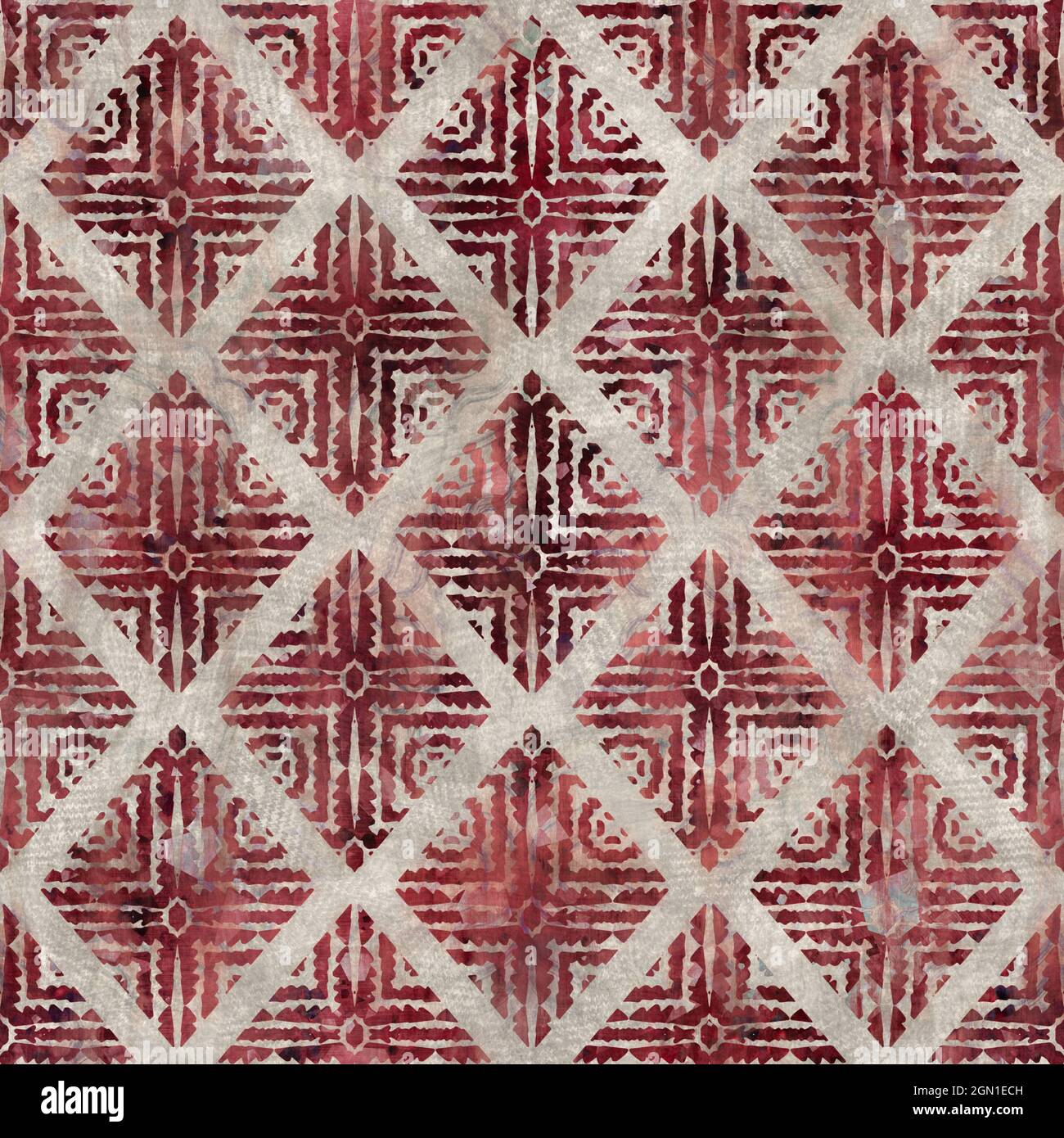 Seamless tribal ethnic damask rug motif for surface pattern design and ...