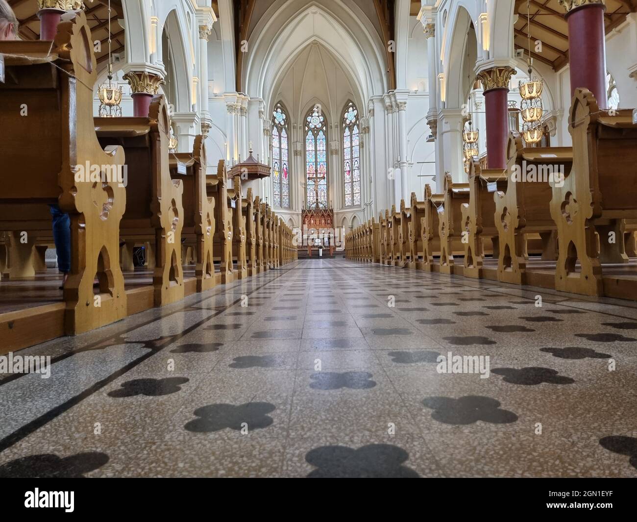 Interior of Sofiakyrkan (Sofia church) in Jonkoping town in Sweden ...