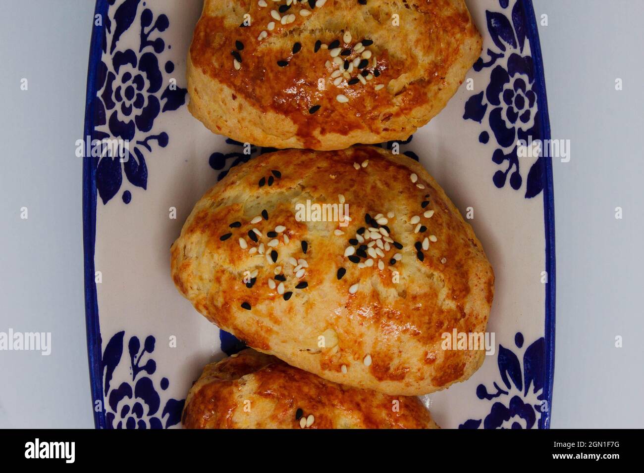 Turkish style pastry made by grandmother. Freshly baked pastry with ...