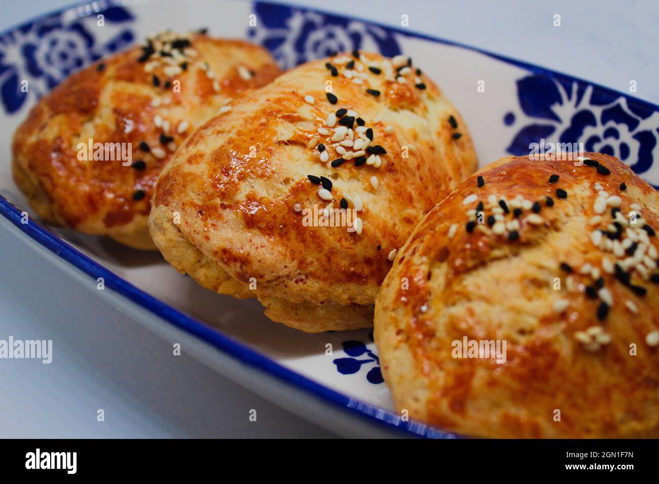 Turkish style pastry made by grandmother. Freshly baked pastry with ...