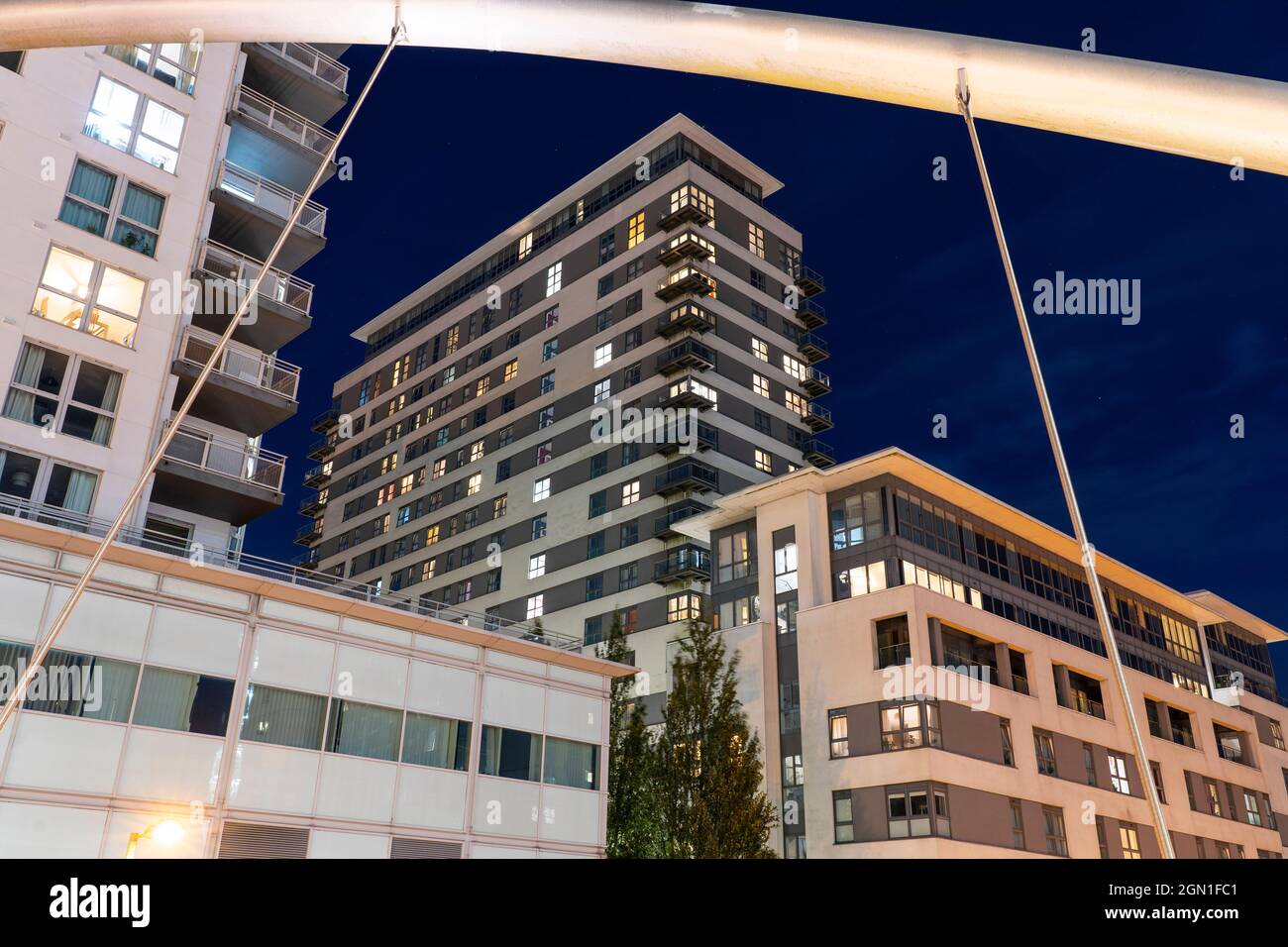 Skyline Plaza high rise flats and apartments as viewed through the ...