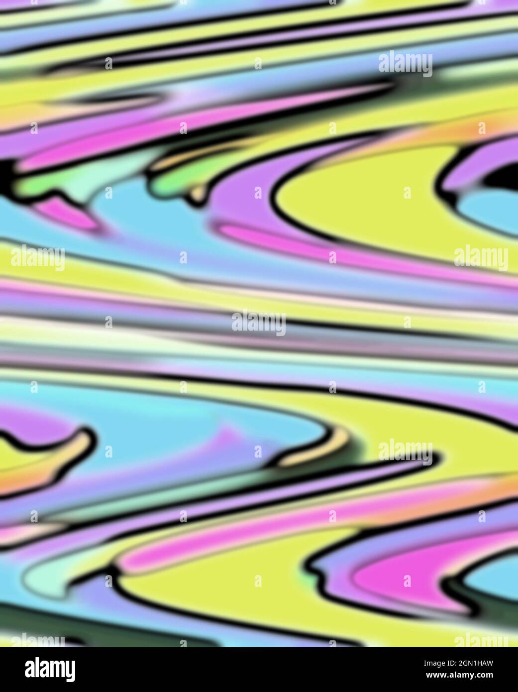 Pastel colors blur into a river of soft colors of aqua, pink, yellow ...