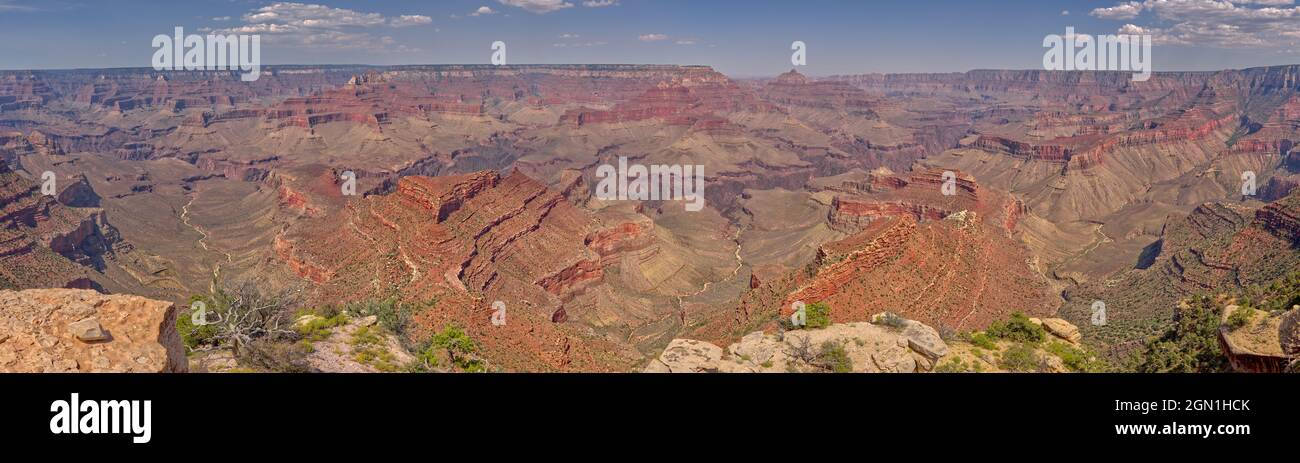 Panorama view from the edge of Shoshone Point on the south rim of the Grand Canyon Stock Photo ...