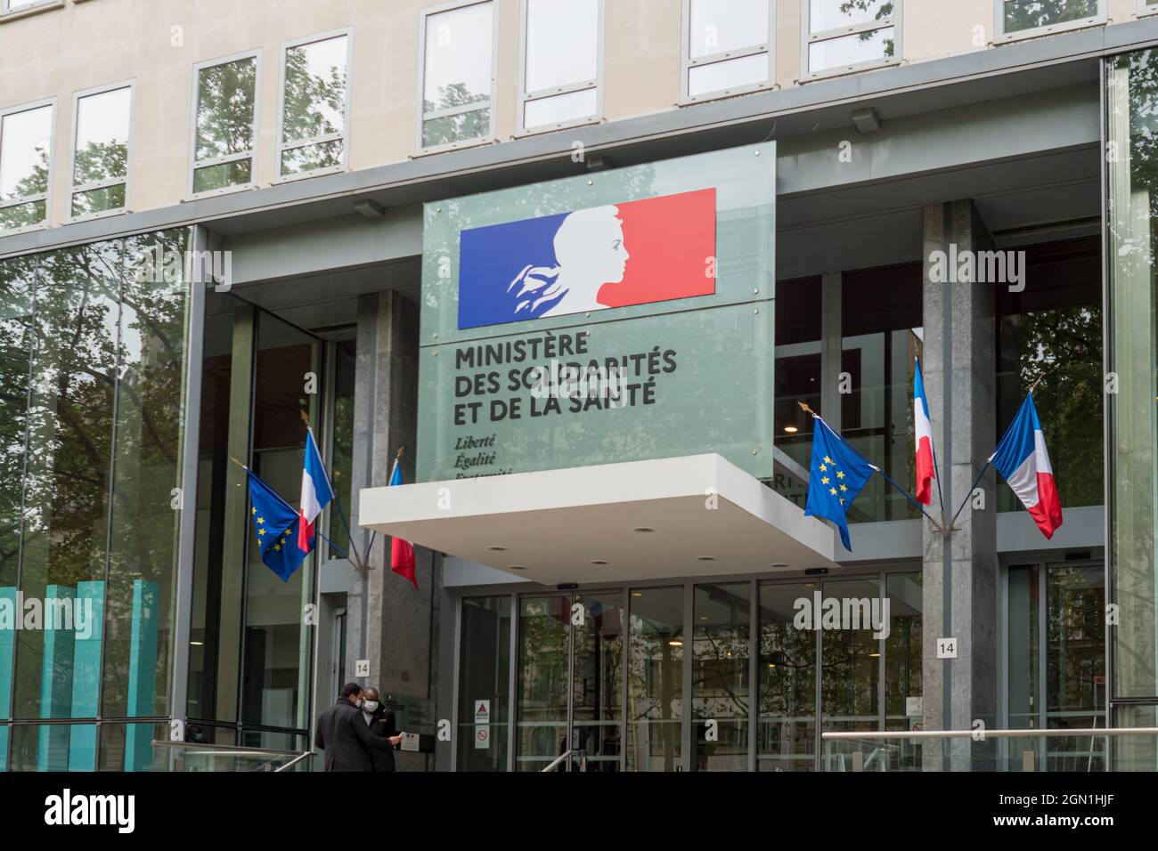 PARIS, FRANCE - Jul 30, 2021: Ministry of health welfare in France ...