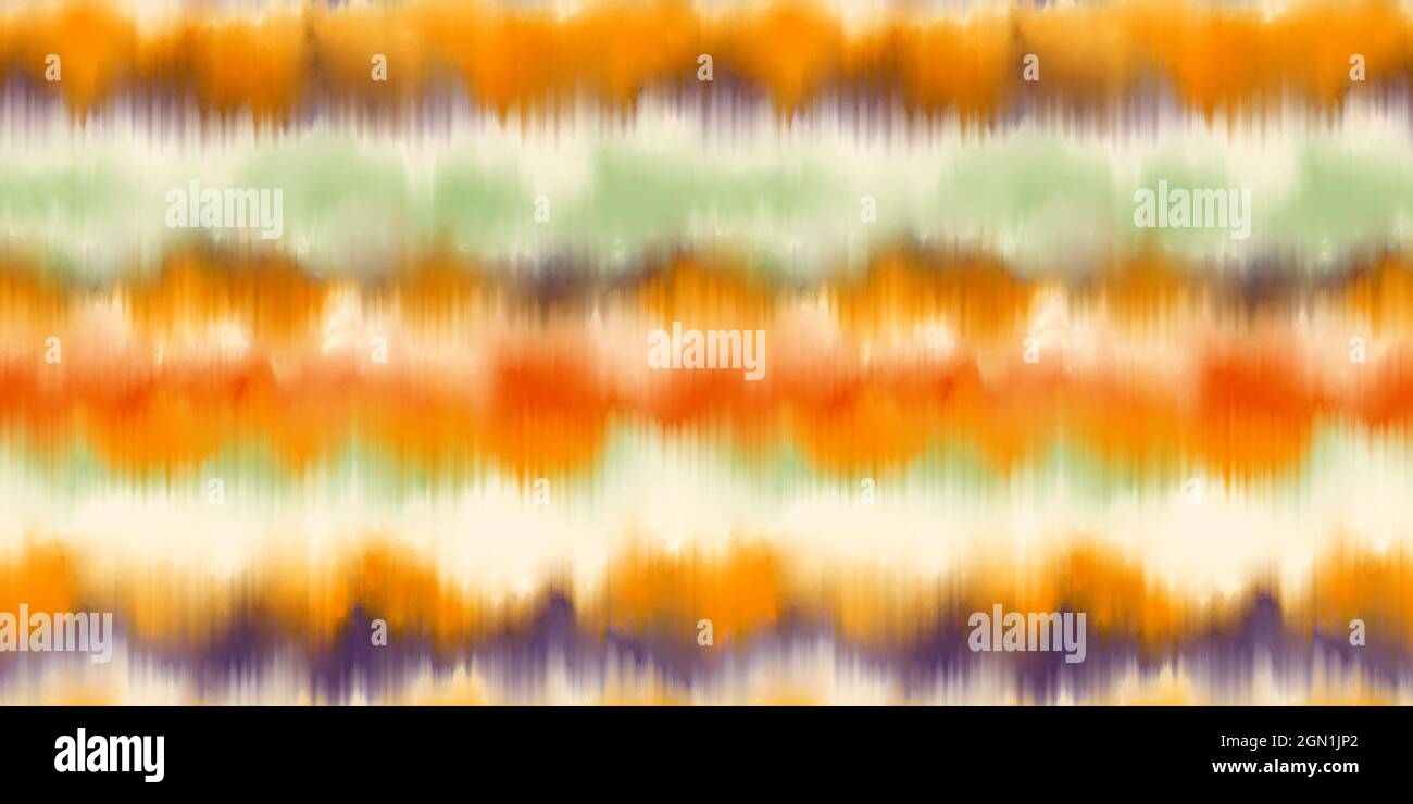 Seamless funky striped tie dye motif print border for surface design ...