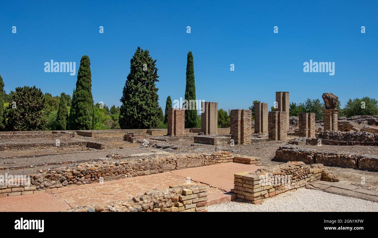 Ruins of Domus de la Exedra known as Casa de la Exedra, possibly a ...