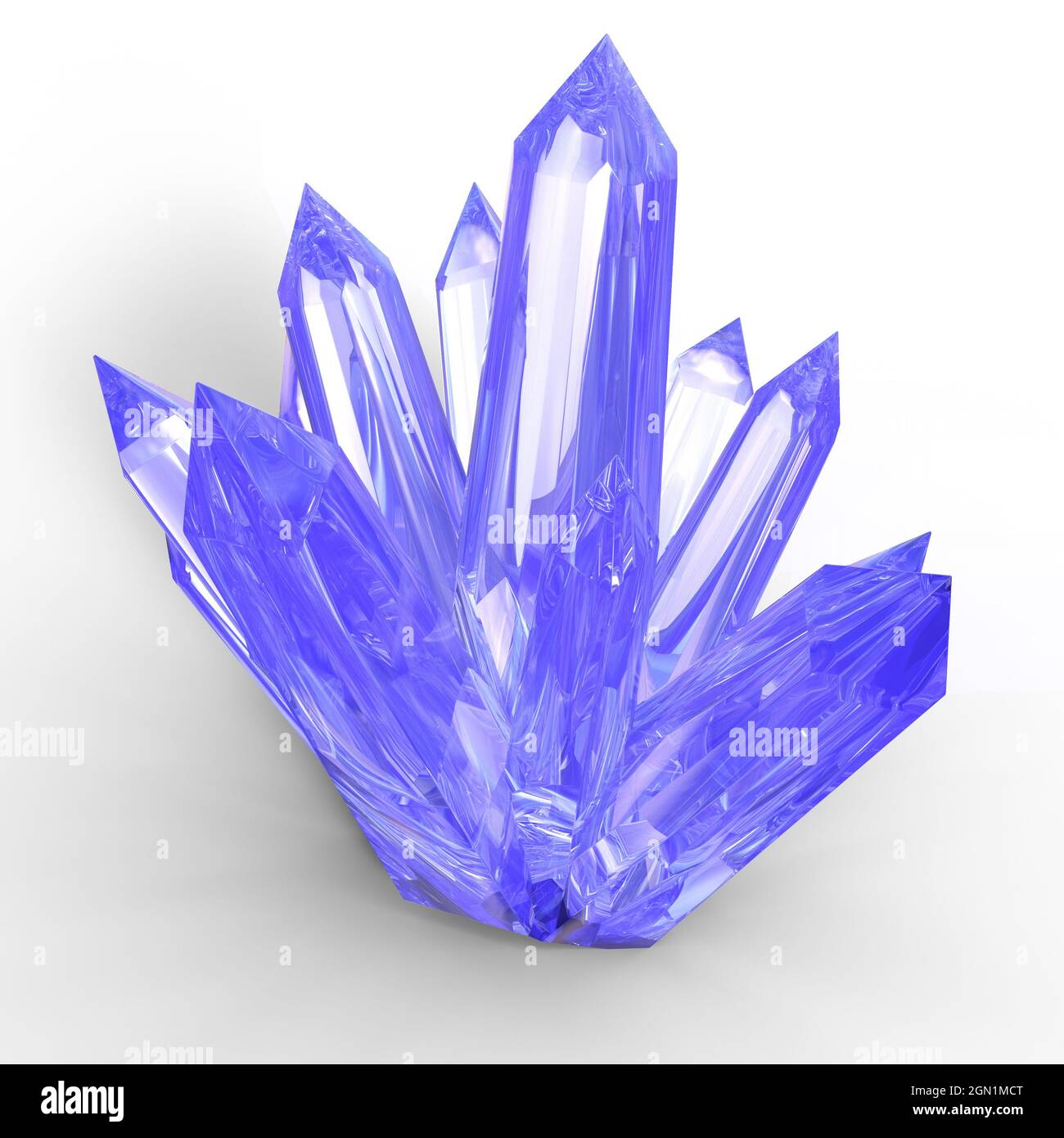 3d-illustration of an isolated giant shiny crystal Stock Photo - Alamy