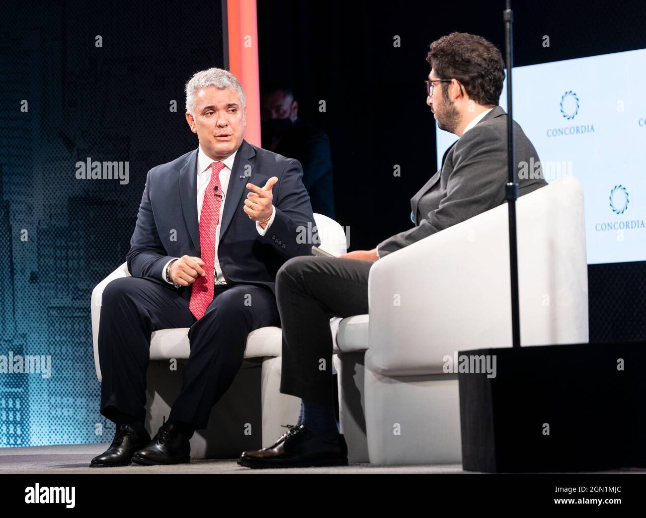 President of Republic of Colombia Ivan Duque Marquez in conversation ...
