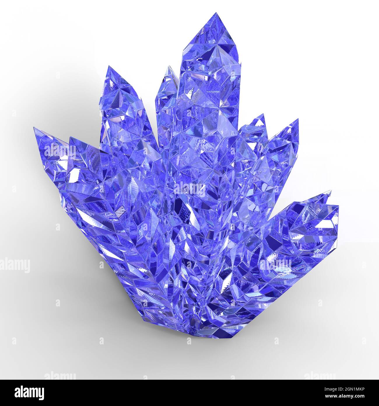 3d-illustration of an isolated giant shiny crystal Stock Photo - Alamy