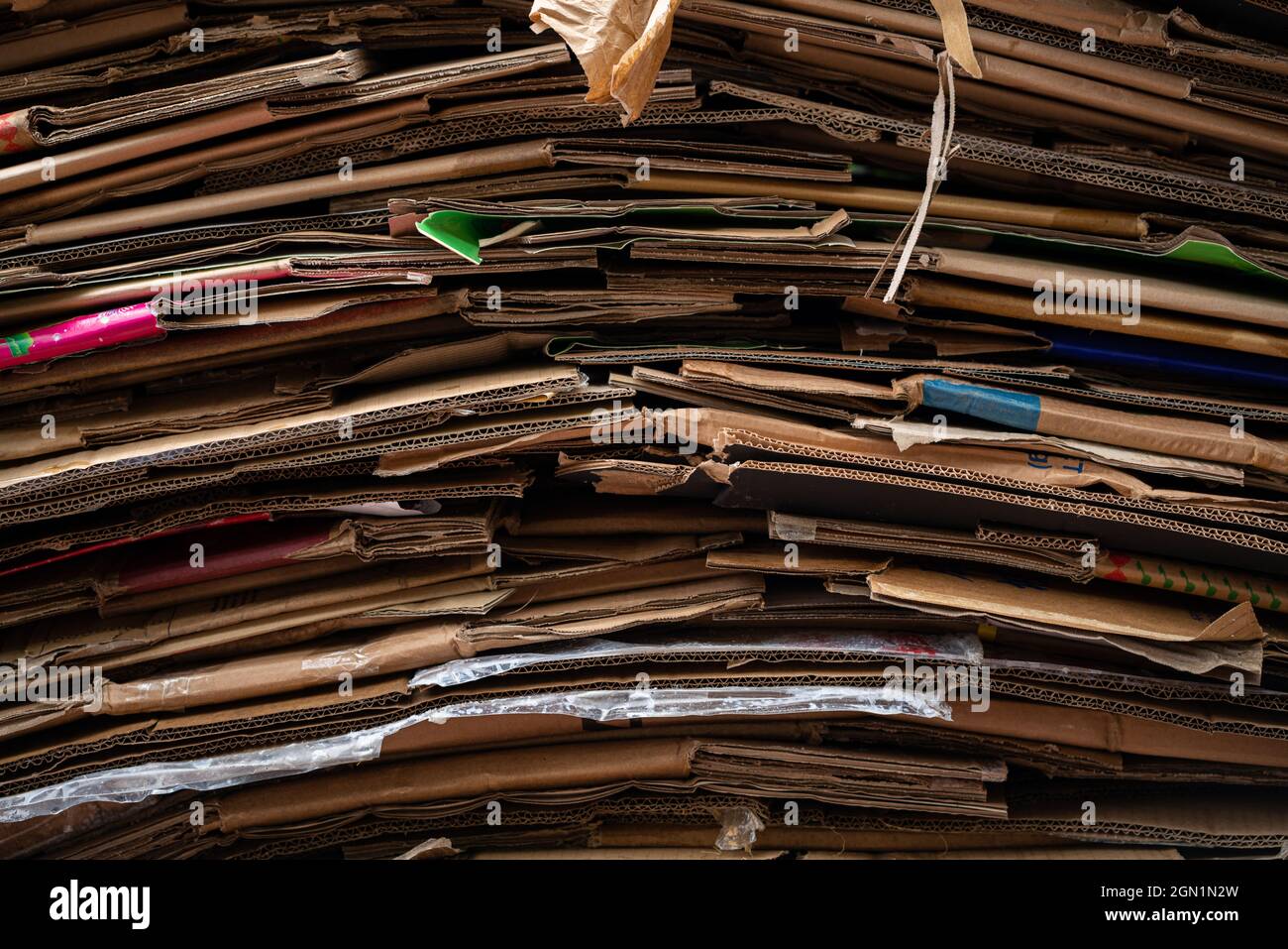 Closeup of cardboard files stack for a background - paperwork and ...