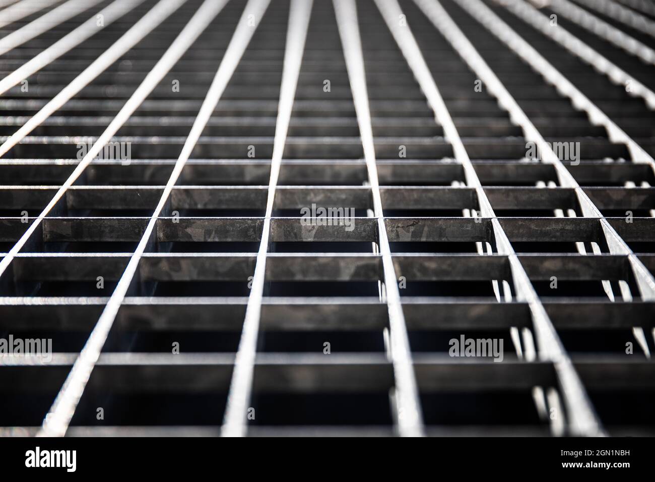 Closeup shot of a metallic grid of a solar cell for the background ...