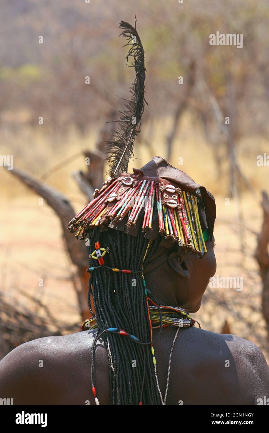 Angola; western part of the province of Cunene; Woman from the ethnic ...