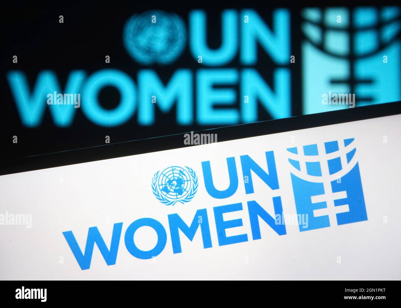 Ukraine. 21st Sep, 2021. In this photo illustration the UN Women ...