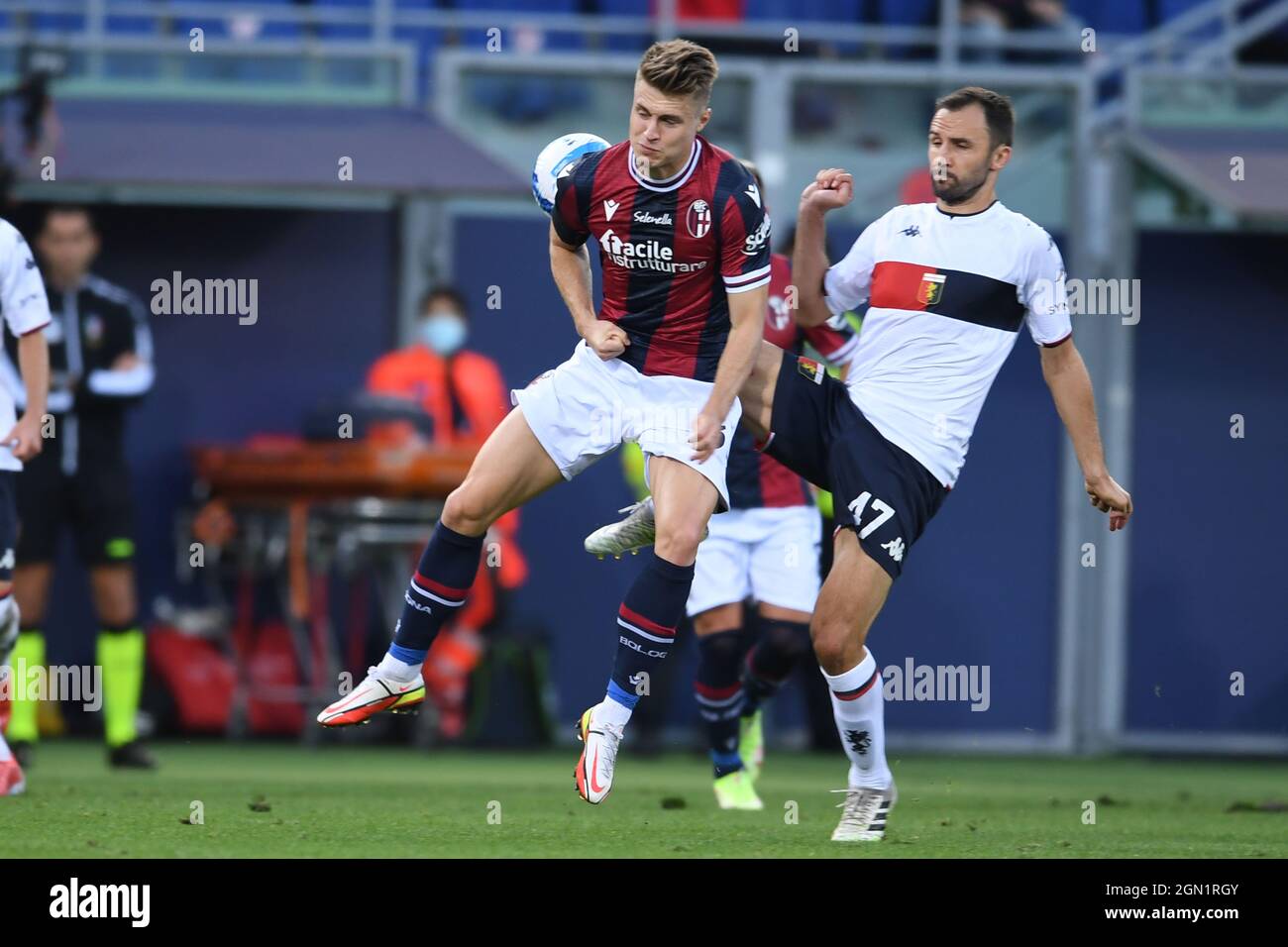 Milan Badelj (Genoa)Mattias Svanberg (Bologna) during the Italian ...