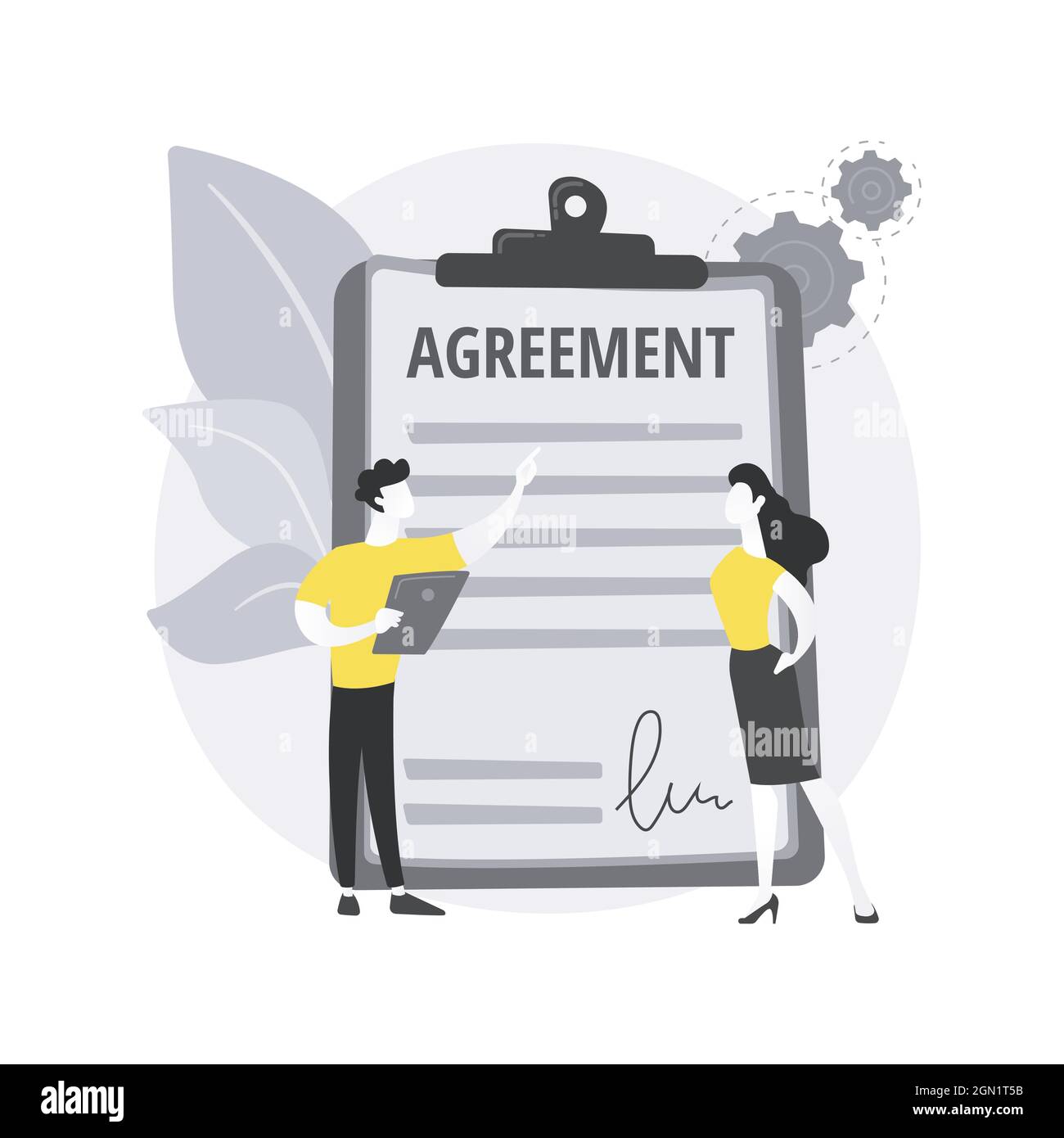 Purchase agreement abstract concept vector illustration Stock Vector ...