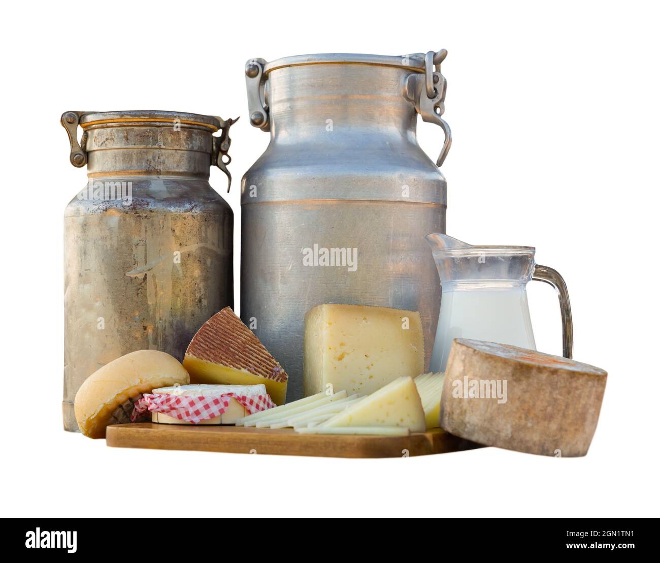 Image of dairy products on the farm Stock Photo - Alamy