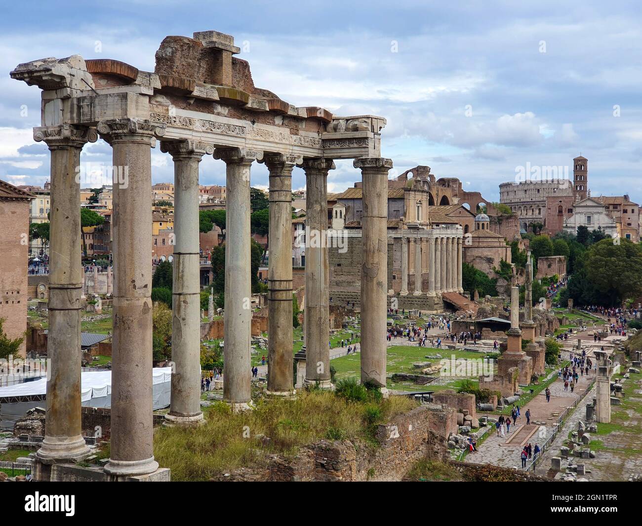 Aerial view of the Roman Forum in Rome, Italy Stock Photo - Alamy