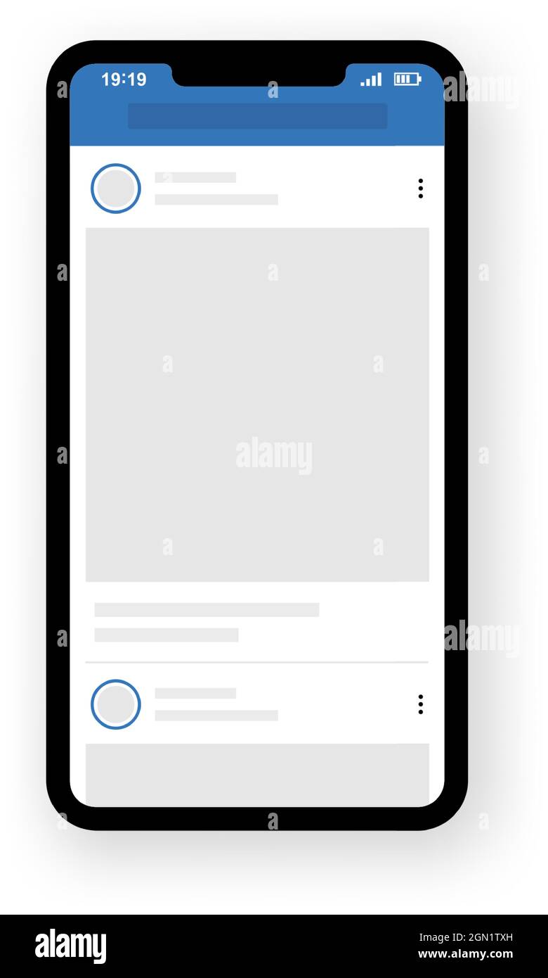 Kyiv, Ukraine - August 1, 2021: Facebook interface post feed with ...