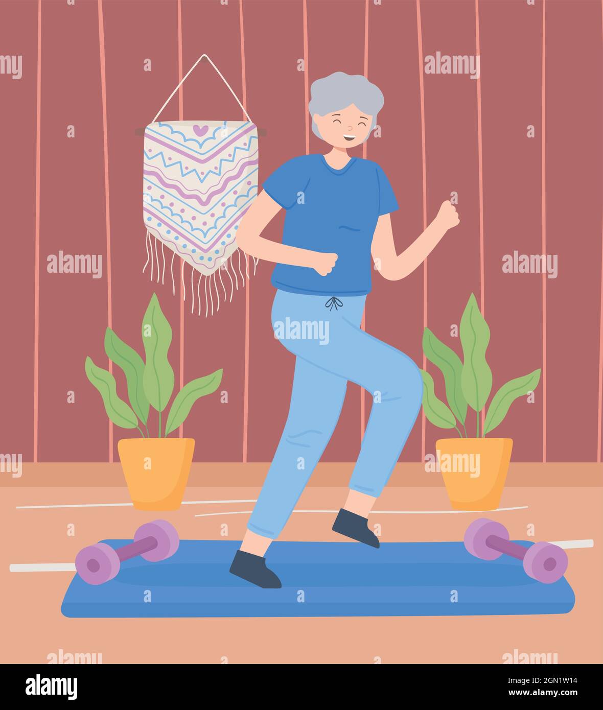 Fit older female Stock Vector Images - Alamy